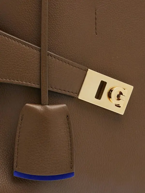 FERRAGAMO Small Hug Leather Tote Bag