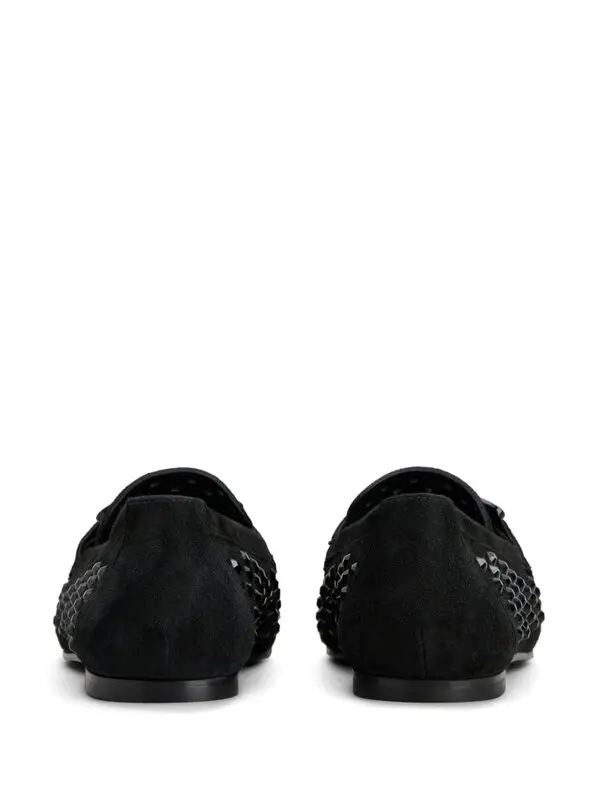 TOD'S Kate Embellished Suede Loafers