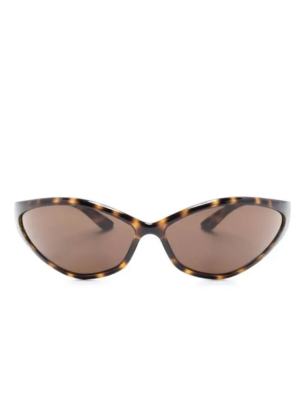 Balenciaga Oval-frame Sunglasses - Brown