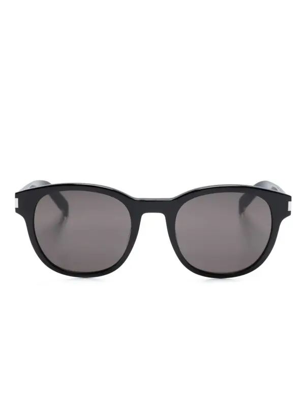 Saint Laurent Logo-engraved Sunglasses - Black