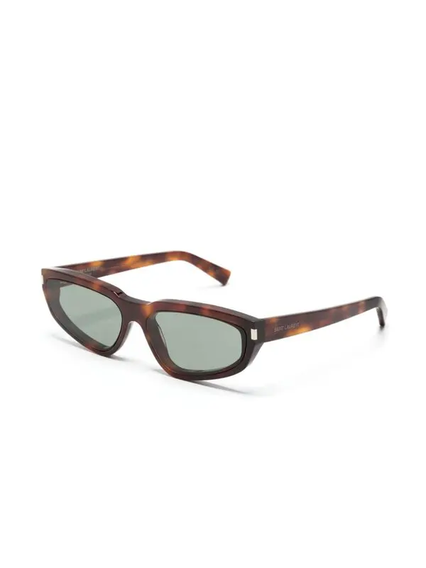 Saint Laurent Tortoiseshell Rectangle Sunglasses