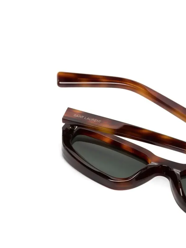 Saint Laurent Tortoiseshell Rectangle Sunglasses
