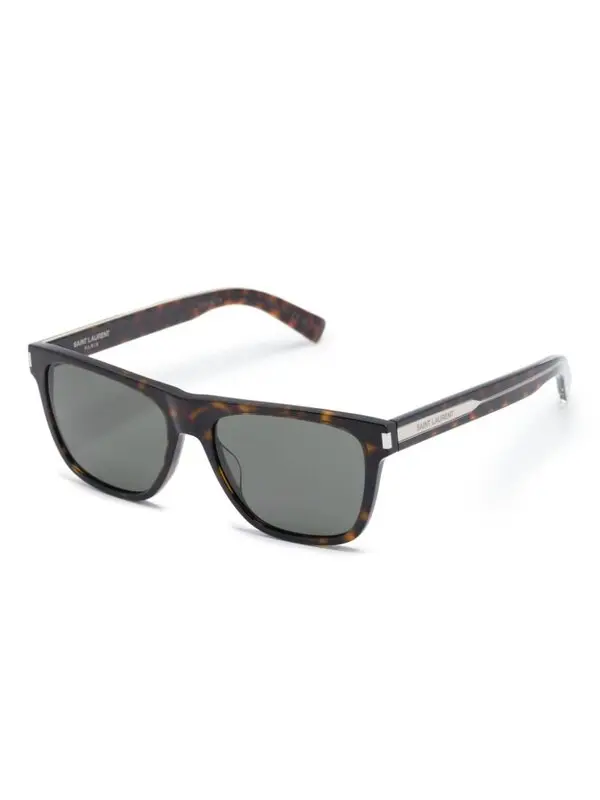 Saint Laurent Tortoiseshell Square Frame Sunglasses - Brown