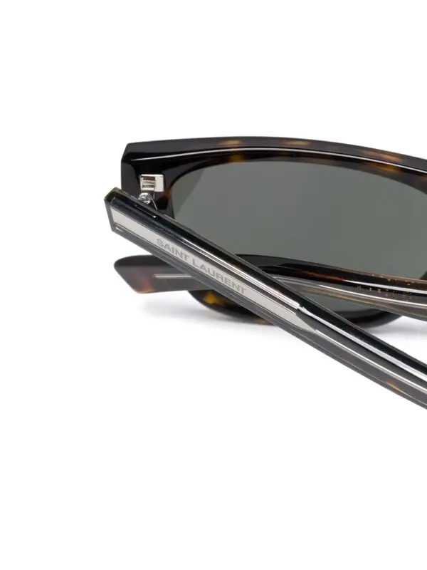 Saint Laurent Tortoiseshell Square Frame Sunglasses - Brown