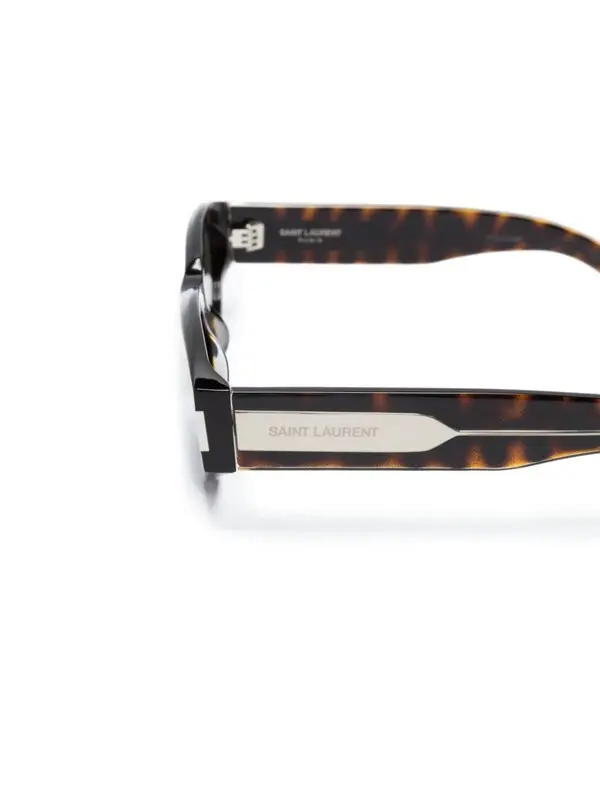 Saint Laurent Tortoiseshell Oval Sunglasses - Brown