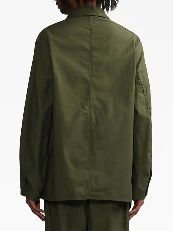 Needles Embroidered Cotton Shirt Jacket - Green
