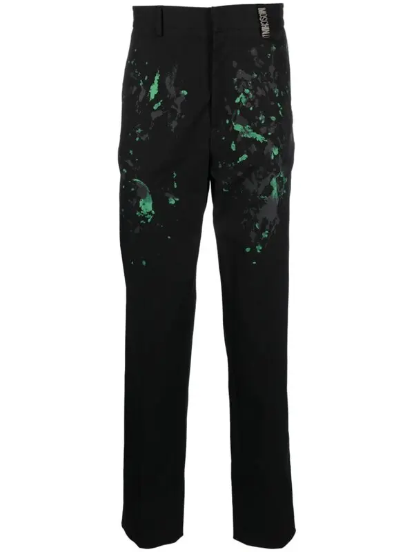 Moschino Paint Splatter Twill Trousers