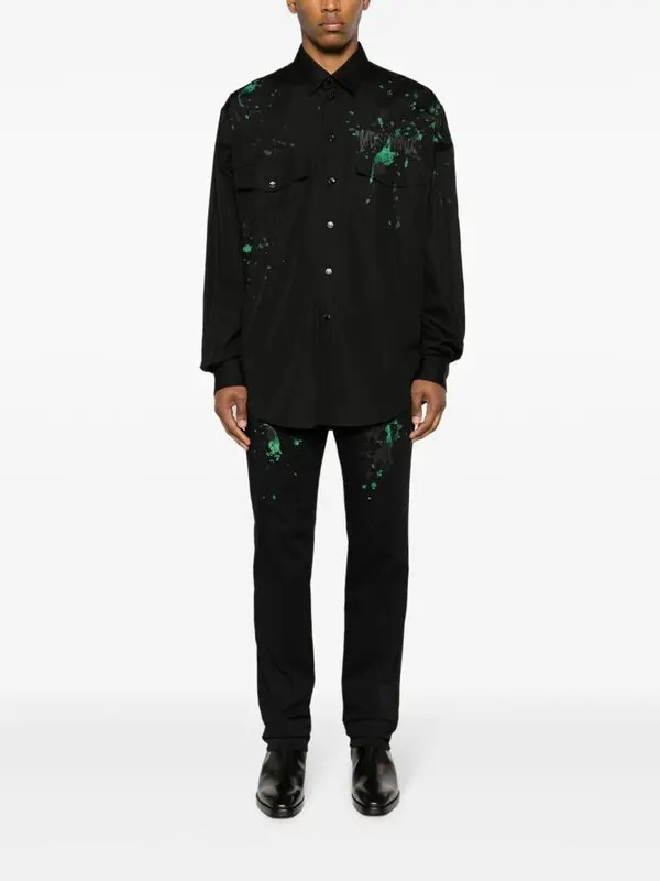 Moschino Paint Splatter Twill Trousers