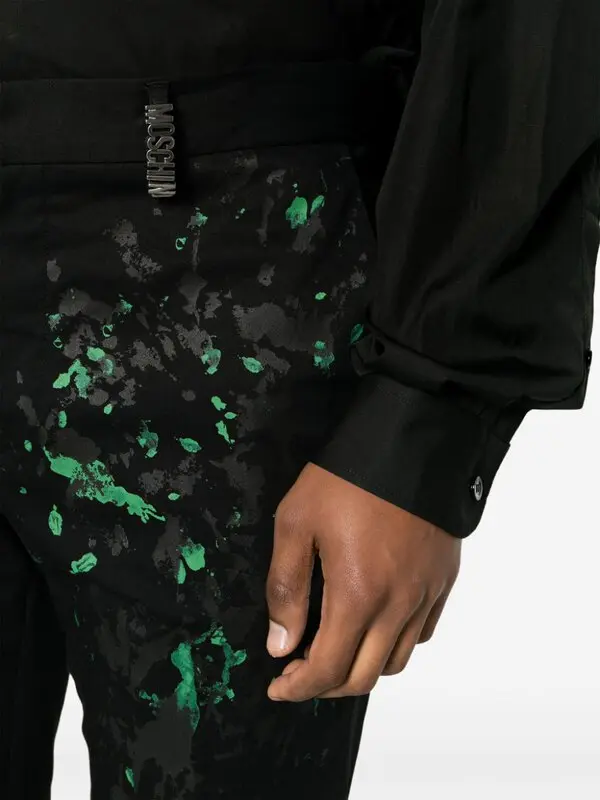 Moschino Paint Splatter Twill Trousers