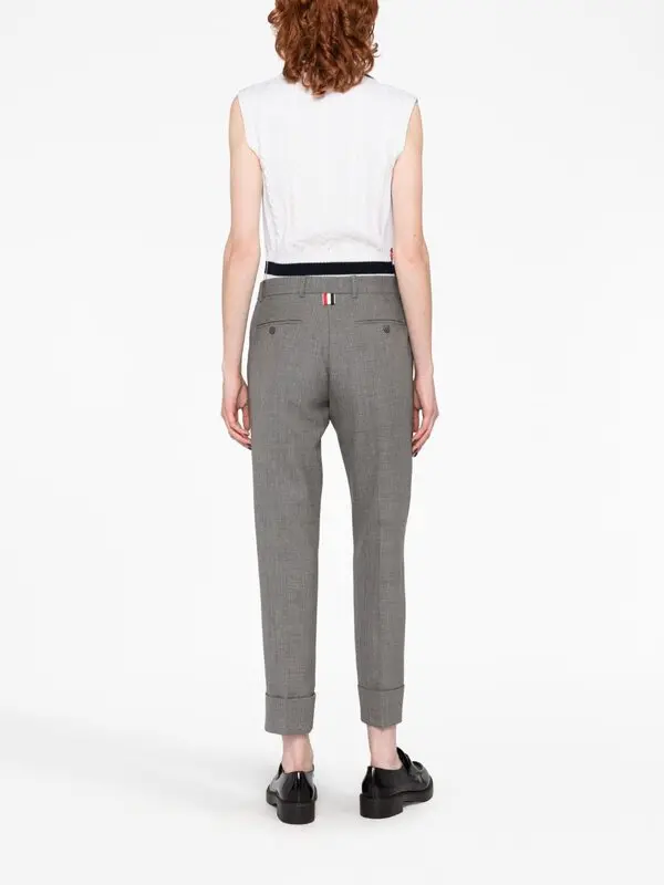 Thom Browne Cropped Tailored Trousers - Grey