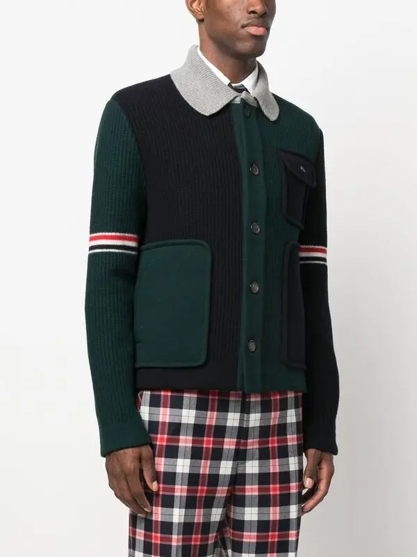 Thom Browne Patchwork Wool Cardigan