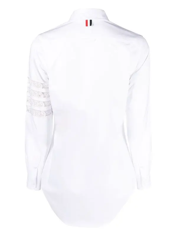 Thom Browne Logo Patch Buttoned Shirt