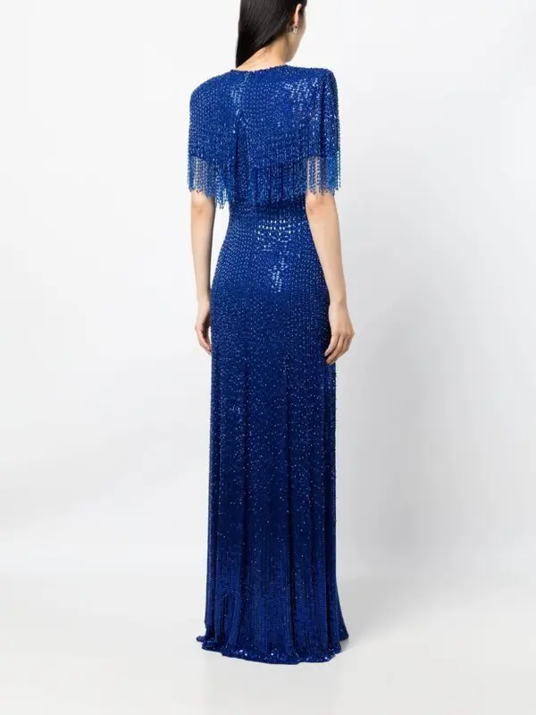 Jenny Packham Lyla Embellished Gown - Blue