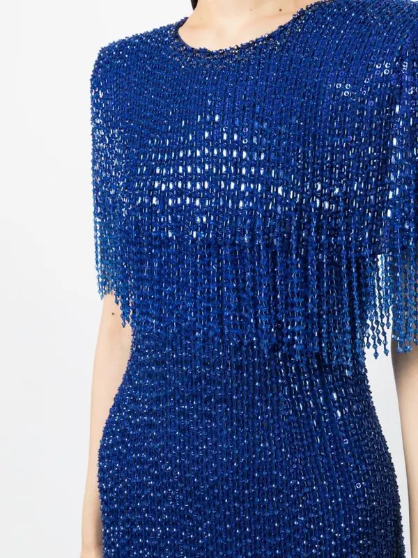 Jenny Packham Lyla Embellished Gown - Blue