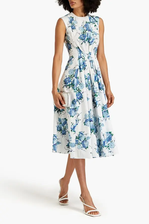 white christmas dresses Fleur De lys Women's Green Silk Midi Dress