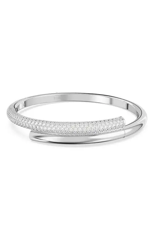 SWAROVSKI Dextera Hinged Bangle - Silver