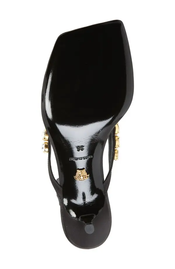 Versace Crystal Kitten Heel Flip Flop