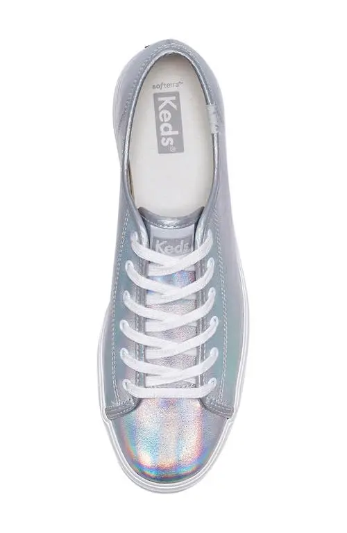 KEDS® Triple Kick Platform Sneakers - Silver Multi Leather