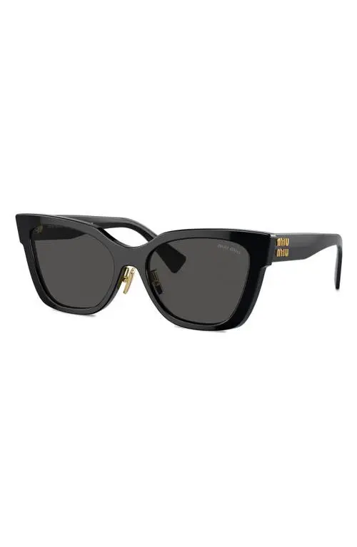 New MIU MIU Sunglasses Black Square Gold Full Rim 56mm MIU MIU Miu Miu 0MU 56ZS Sunglasses ZVN5S0 Gold - eye-oo.com main image 2