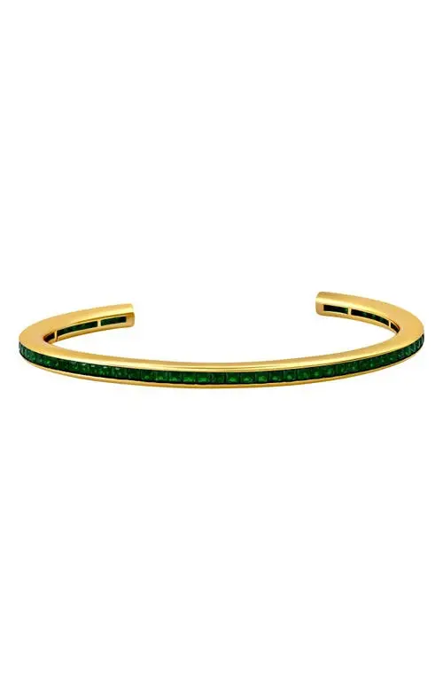 CRISLU Cubic Zirconia Cuff Bracelet - Emerald