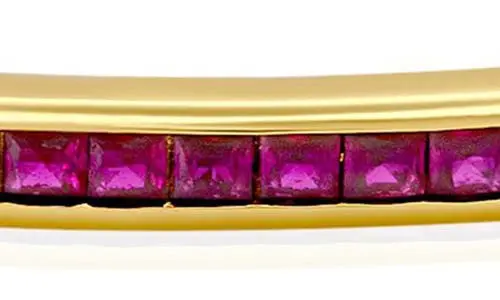 CRISLU Cubic Zirconia Cuff Bracelet - Ruby