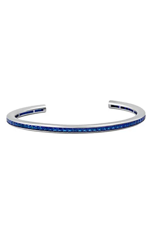 CRISLU Cubic Zirconia Cuff Bracelet - Sapphire