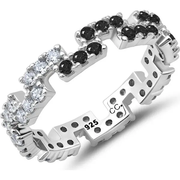 CRISLU Cubic Zirconia Eternity Ring - Black
