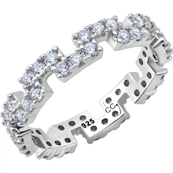 CRISLU Cubic Zirconia Eternity Ring - Silver