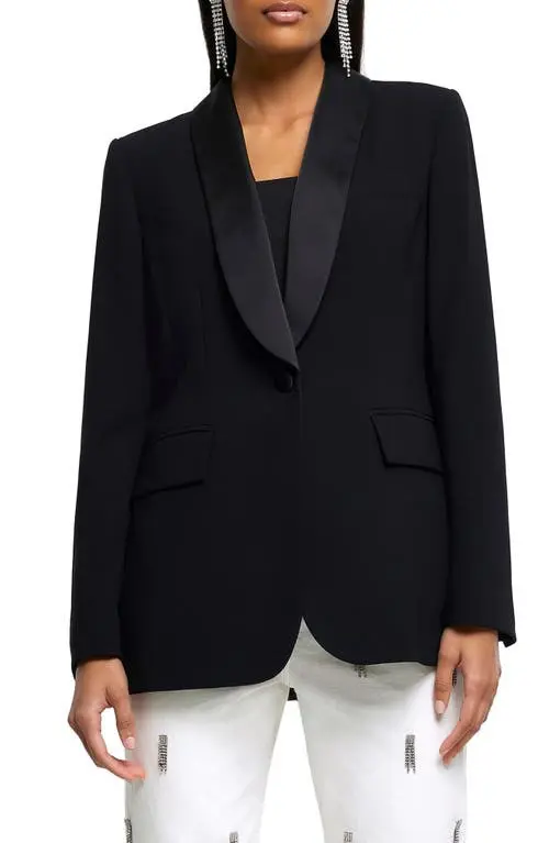 RIVER ISLAND Shawl Collar Tuxedo Blazer