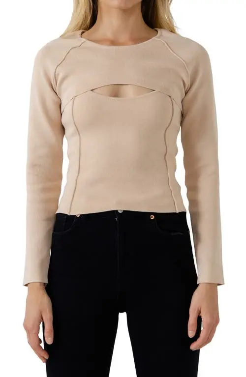 Endless Rose Two Piece Sweater And Bolero Set