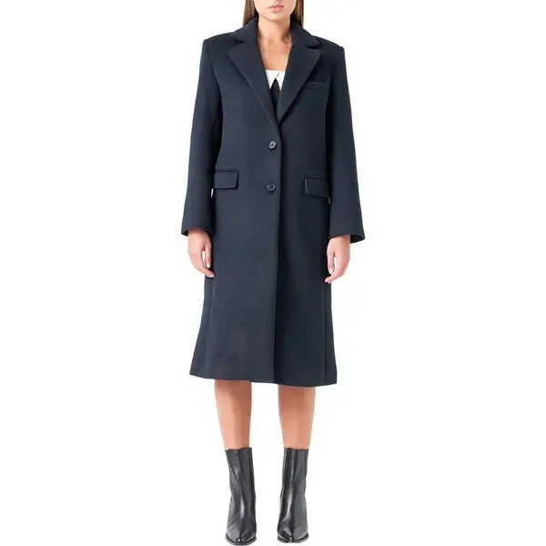 GREY LAB Wool Blend Trench Coat