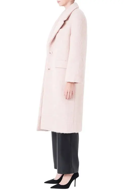 GREY LAB Oversized Longline Wool Blend Coat - Heather Blush