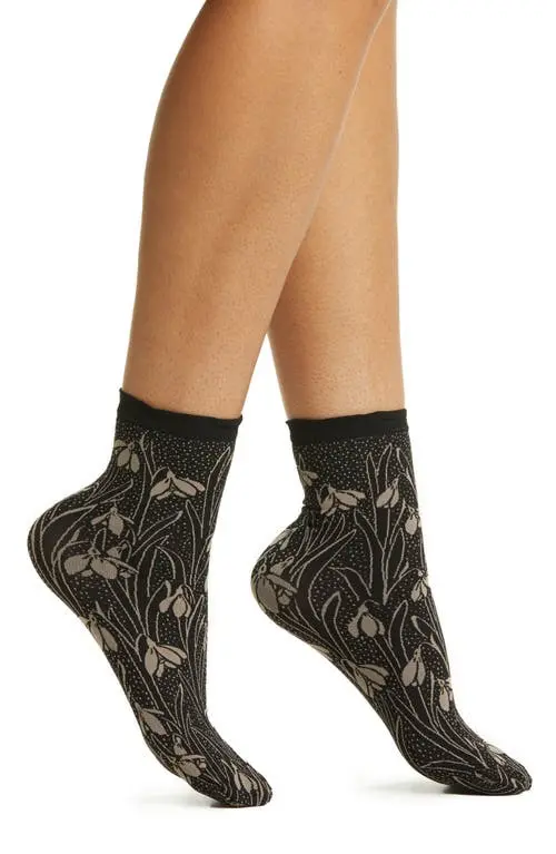 Oroblu First Class Quarter Socks - Flowers