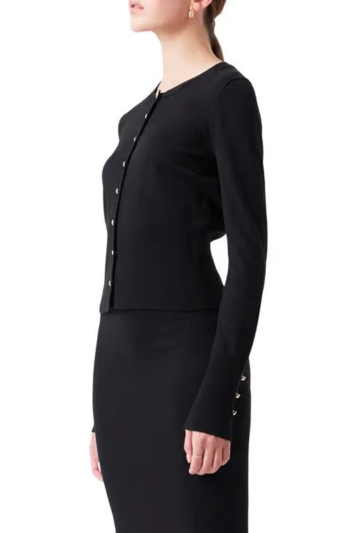 Endless Rose Embellished Button Cardigan