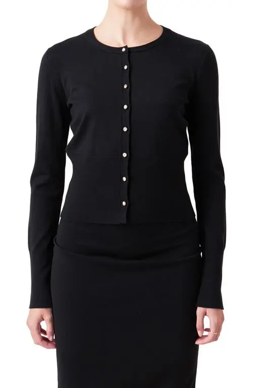 Endless Rose Embellished Button Cardigan