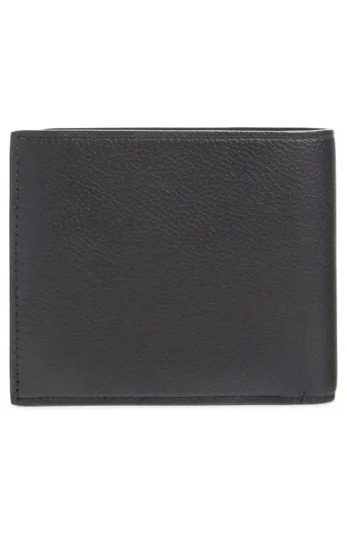 Balenciaga Cash Logo Leather Wallet - Black