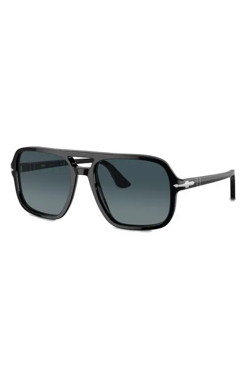 Persol 58mm Polarized Pilot Sunglasses