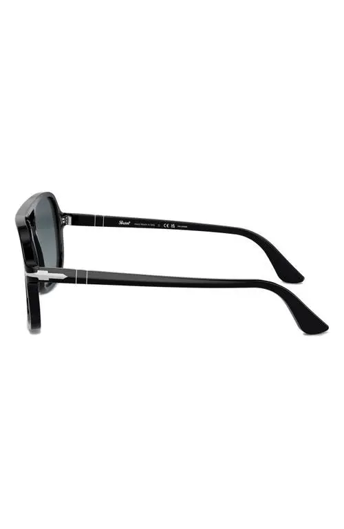 Persol 58mm Polarized Pilot Sunglasses