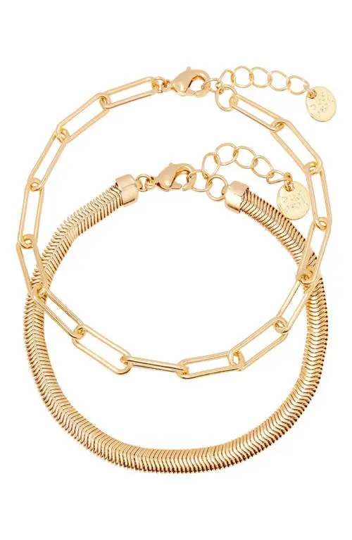 BROOK & YORK Colette Set Of Two Bracelets - Gold