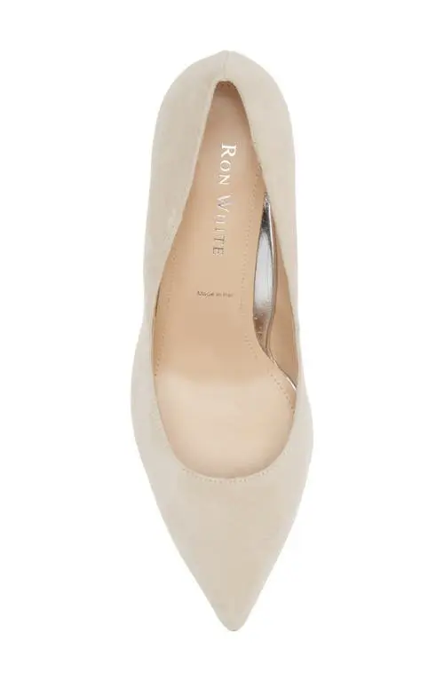 Ron White Pointed-toe Pump - Light Beige