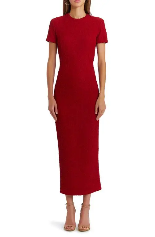 Amanda Uprichard Rosaria Textured Body-con Dress - Wine