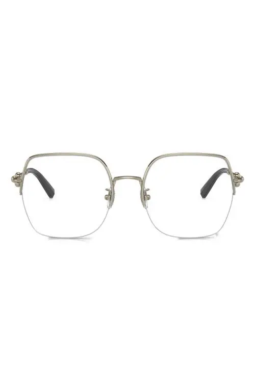 Tiffany & Co. 56mm Square Optical Eyeglasses - Pale Gold