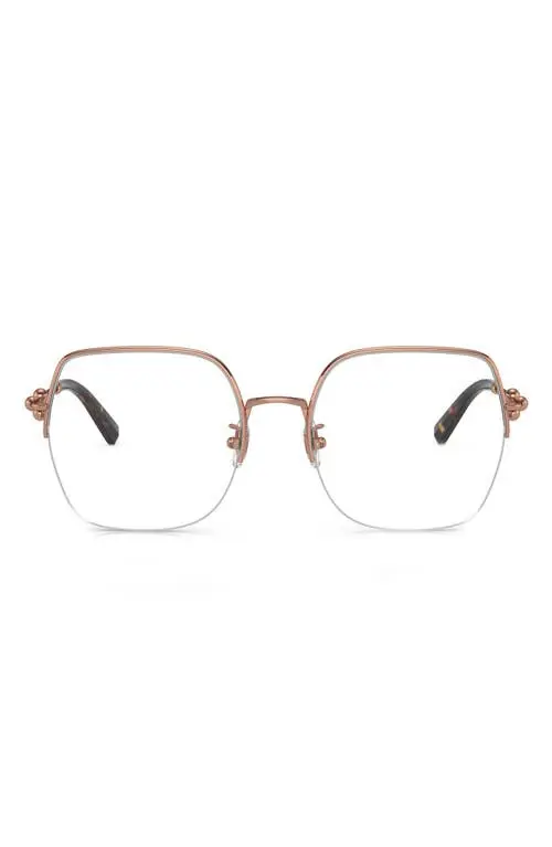 Tiffany & Co. 56mm Square Optical Eyeglasses - Rose Gold