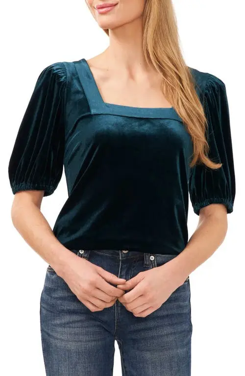CECE DUPRAZ Square Neck Velvet Top