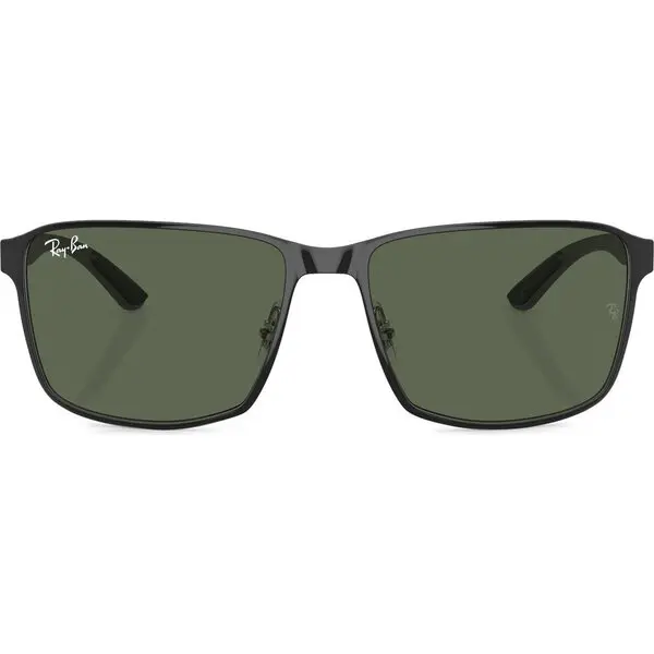 Ray-ban 59mm Square Frame Gradient Sunglasses - Black Silver