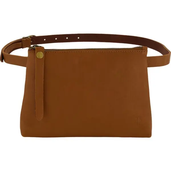 THE FRYE COMPANY Zip Top Leather Belt Bag