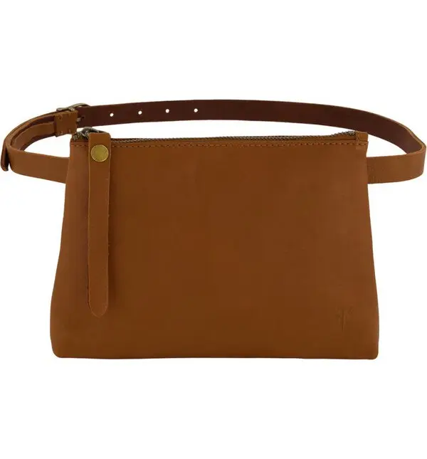 THE FRYE COMPANY Zip Top Leather Belt Bag