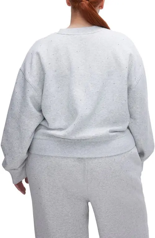 Good American Crystal Embellished Relaxed Sweatshirt