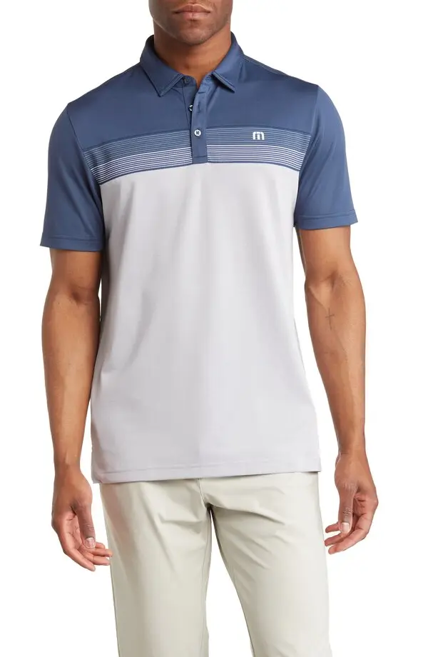 Travis Mathew Dinner Cruise Stripe Stretch Golf Polo