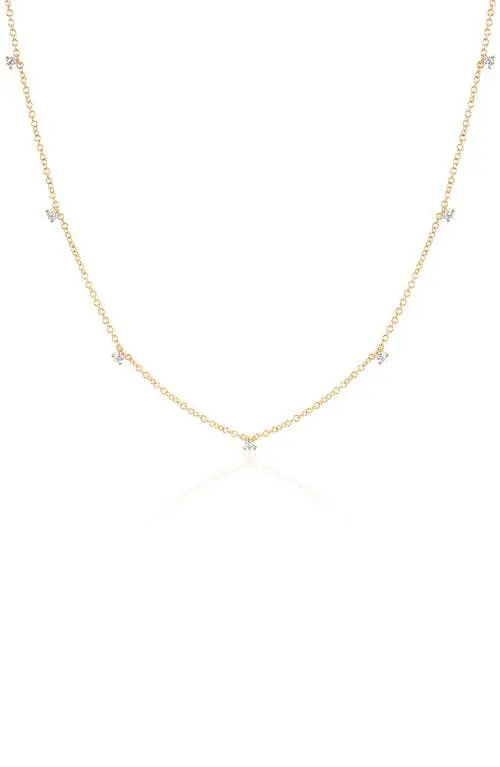 Ef Collection Prong Set Diamond Necklace - 14k Yellow Gold